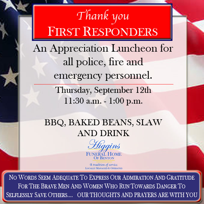 First Annual First Responders Appreciation Luncheon on Thursday ...