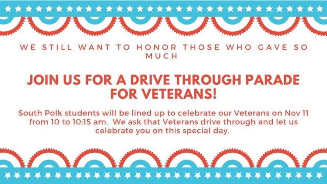11/11South Polk Elementary Drive Through Parade For Veterans – Polk ...