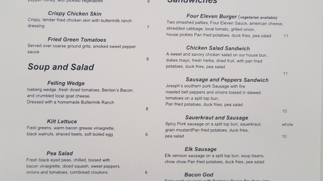 The Four Eleven MENU Benton, TN – Polk County Tennessee EVENTS