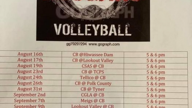 8/16 Cougars Volleyball Game – Polk County Tennessee EVENTS