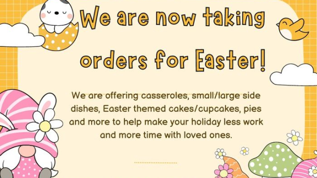 Bakery on Main is Taking Easter Orders – Polk County Tennessee EVENTS