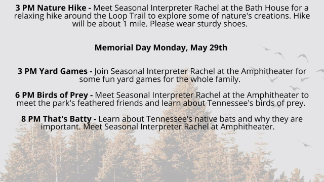 5/29 Hiwassee Ocoee State Park Memorial Day Program – Polk County ...