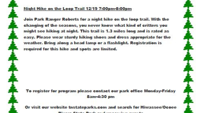 12/19 Night Hike Delano, TN – Polk County Tennessee EVENTS