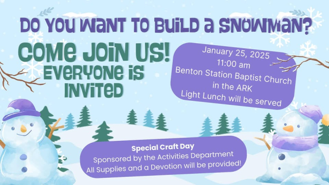 1/25 Build a Snowman at Benton Station Baptist Church – Polk County ...