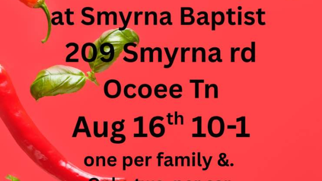 8/16 Smyrna Baptist Church Food Giveaway – Polk County Tennessee EVENTS